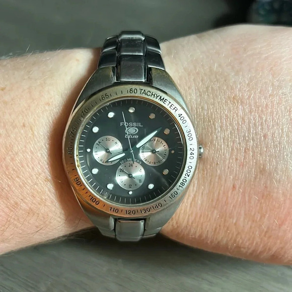 Fossil | Accessories | Mens Stainless Steel Fossil Blue Watch | Poshmark